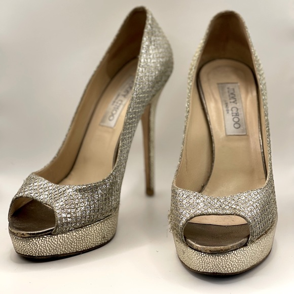 Jimmy Choo | Shoes | Jimmy Choo Dahlia 5inch Silver Glitter Sparkling ...